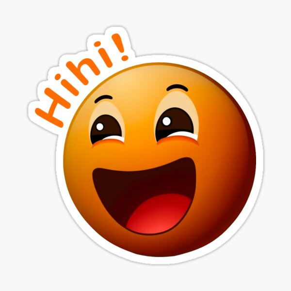 "Hihi emoji" Sticker for Sale by MichellesMedArt | Redbubble