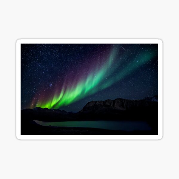 "Ethereal Aurora: Northern Lights and Starry Sky" Sticker for Sale by ...