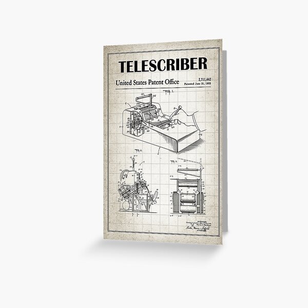 "1955 Telescriber patent drawing-Telescribe blueprint -vintage military ...