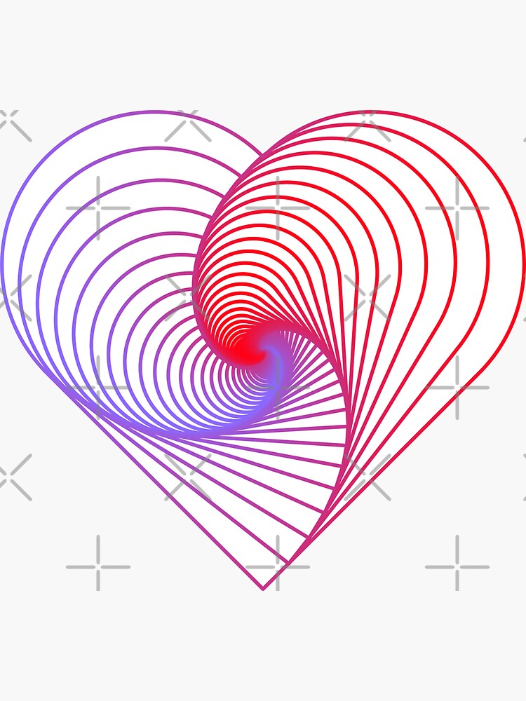 "Heart Lines" Sticker by SvenH | Redbubble