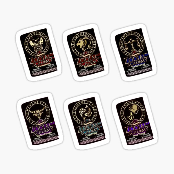 "Zodiac Academy books" Sticker for Sale by lalashellsArt | Redbubble