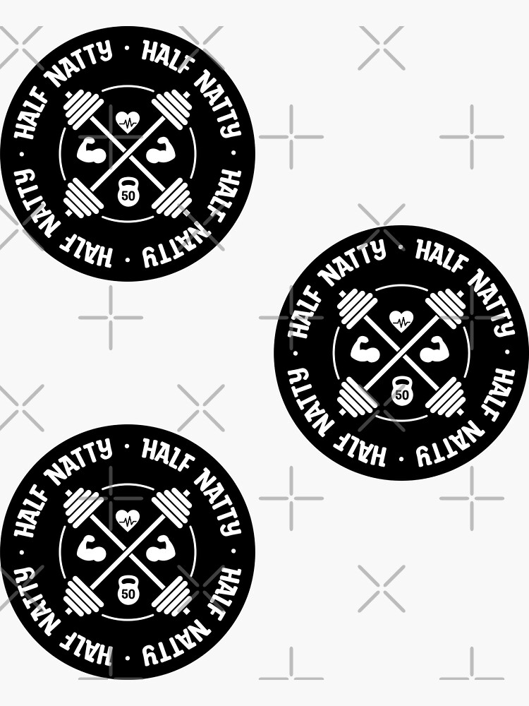 "Half Natty Gothic Style Barbells & Muscle Hands" Sticker for Sale by ...