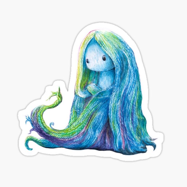 "Illustration of Yarn Creature Purl" Sticker for Sale by ArtbyHeatherA ...