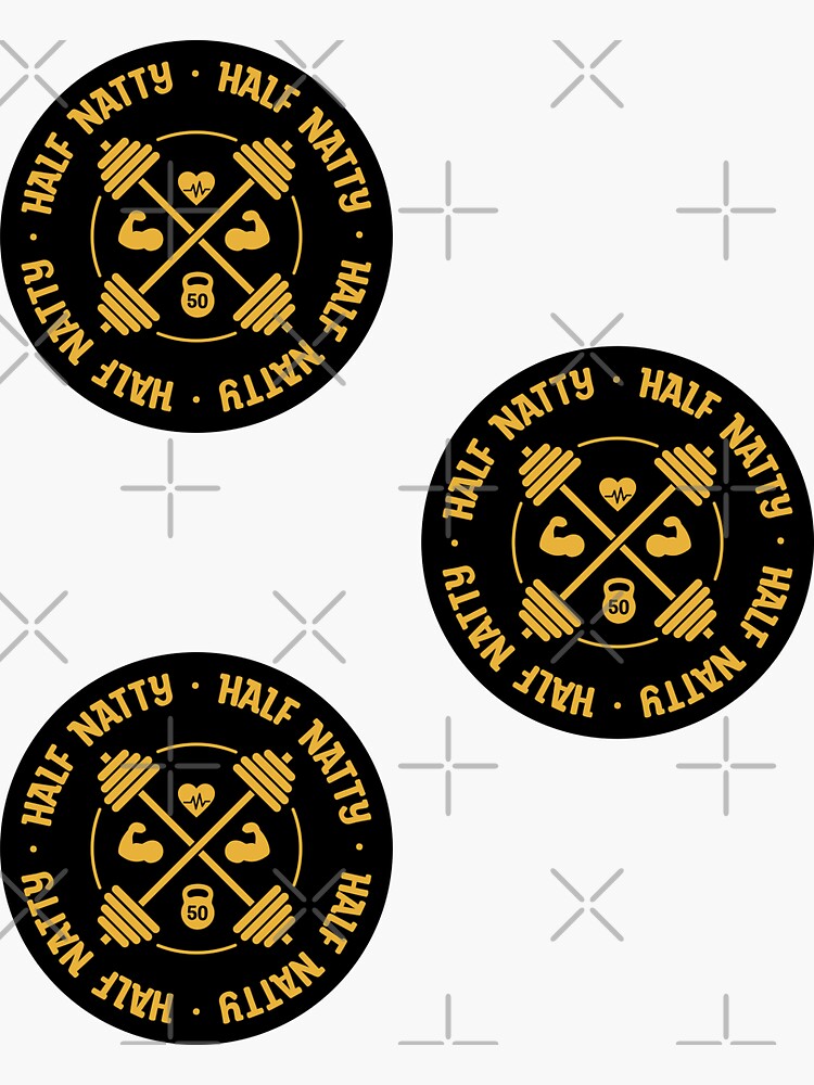 "Half Natty Gothic Style Barbells & Muscle Hands" Sticker for Sale by ...