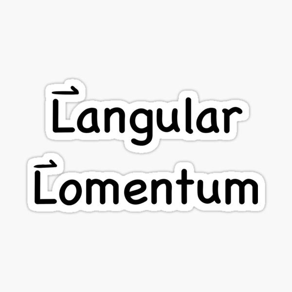 "Angular Momentum notation" Sticker for Sale by Annaladdmac | Redbubble
