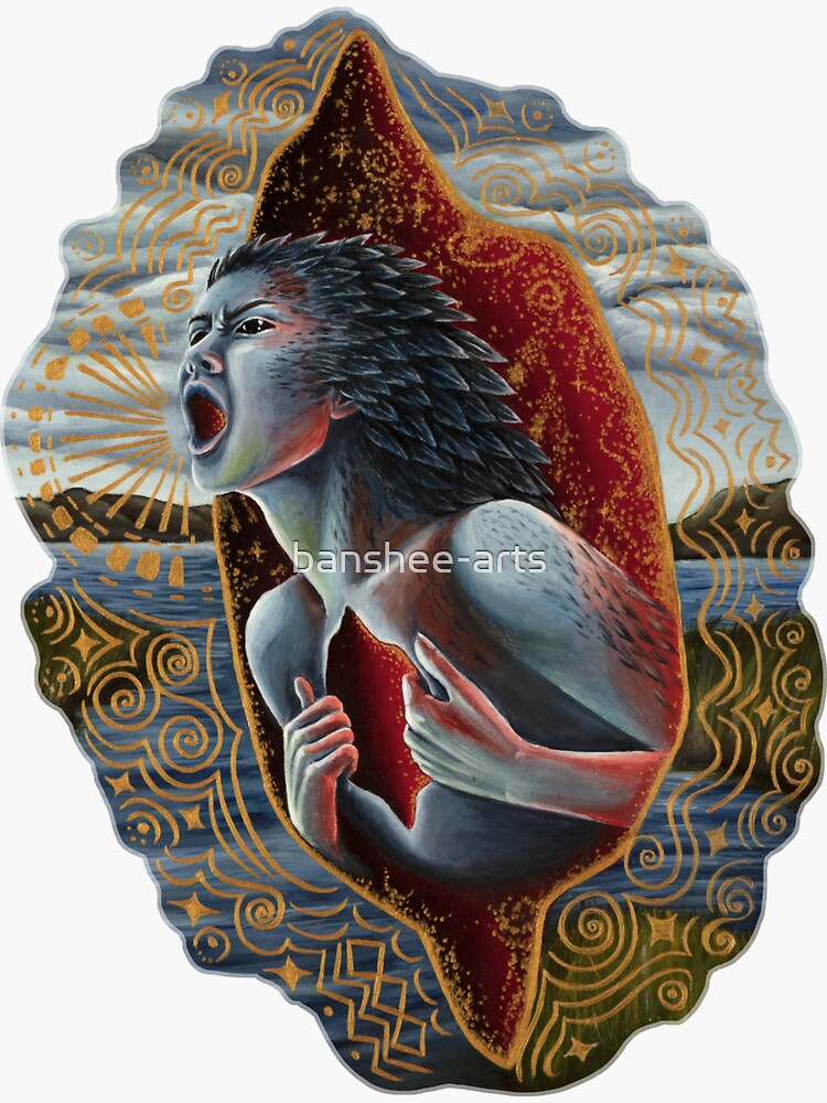 "Keening" Sticker for Sale by banshee-arts | Redbubble