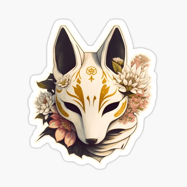 ""Veil of the Kitsune Protector"" Sticker for Sale by mai-gallery ...