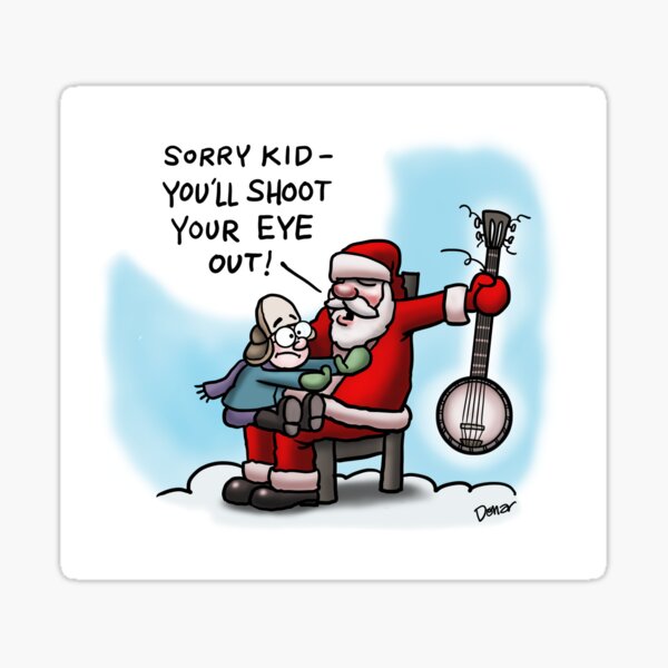 "Santa and His Banjo" Sticker for Sale by donar | Redbubble