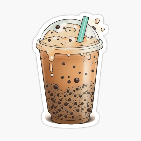 "Cute Boba Milk Tea" Sticker for Sale by NeoFuturismArt | Redbubble
