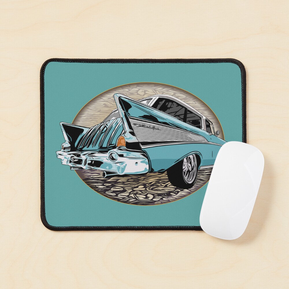 "Blue 57 Chevy Nomad" Sticker for Sale by zoeysgarageart | Redbubble