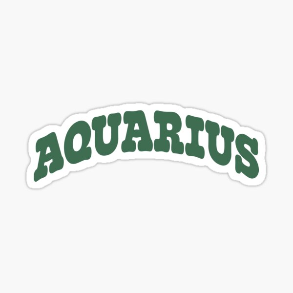 "Aquarius Astrology Zodiac Sign Bubble Letters" Sticker for Sale by ...