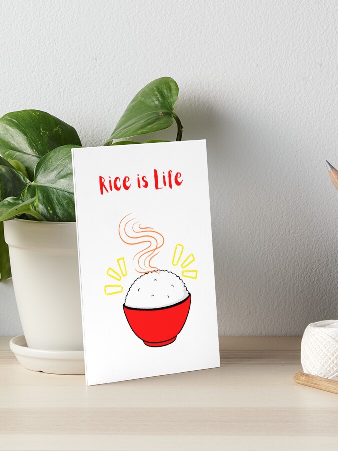 "(Popular) "Rice is Life" Meme" Art Board Print for Sale by fullanmerch ...
