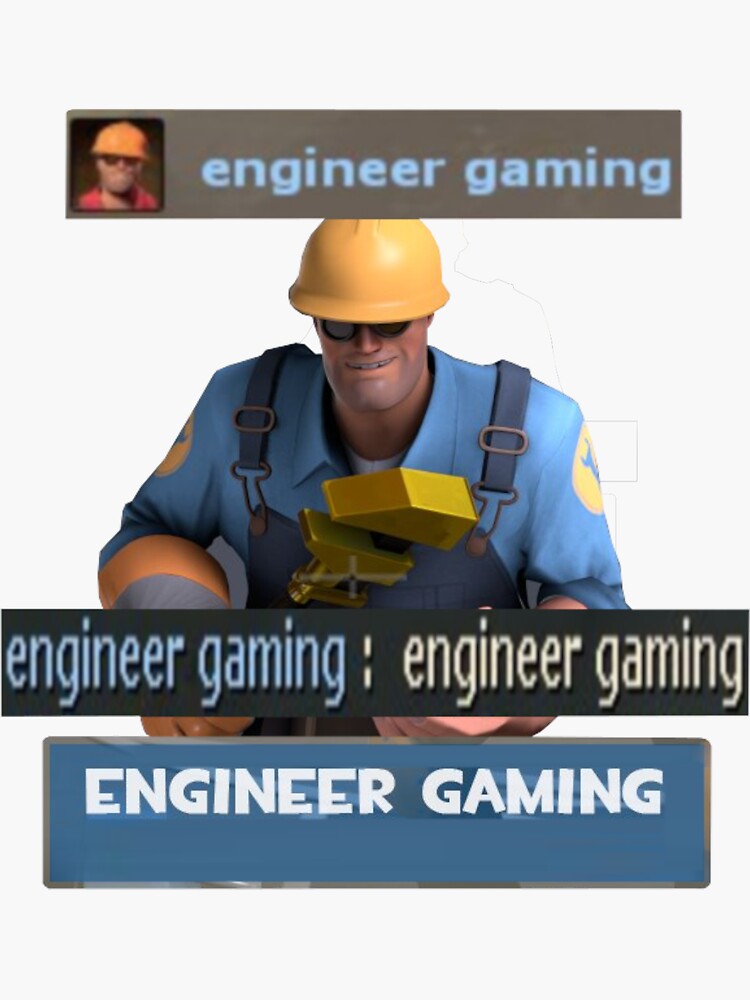 "TF2 Engineer Gaming" Sticker for Sale by AndysArmoury | Redbubble