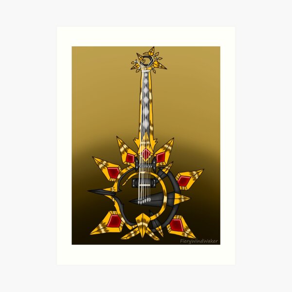 "Keyblade Guitar #4 - Omega Weapon" Art Print by FieryWindWaker | Redbubble