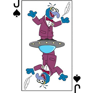 "Gonzo from The Muppets Joker Playing Card Print" Sticker for Sale by ...