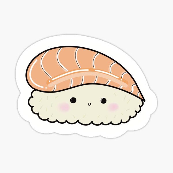 "Kawaii Sashimi Cute Sushi Roll" Sticker for Sale by KawaiiOki | Redbubble