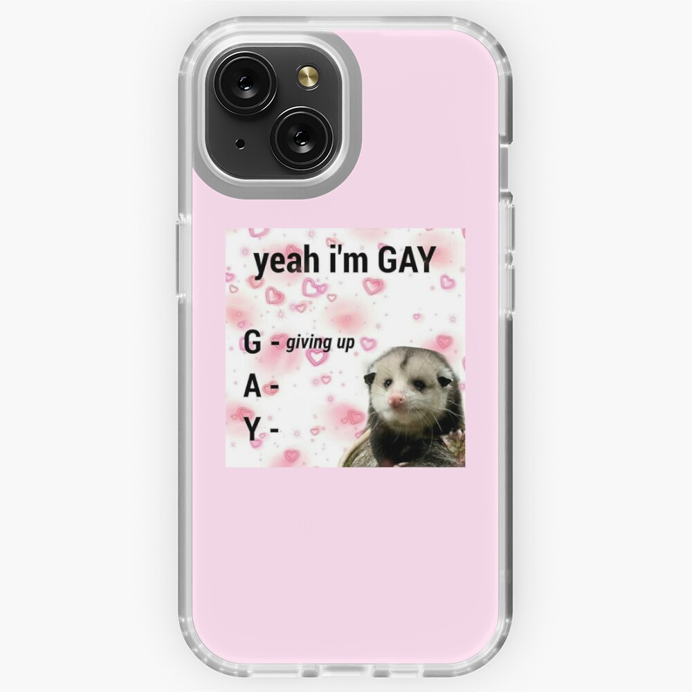 "Yeah I'm gay giving up opossum meme" Sticker for Sale by brookeisanerd ...