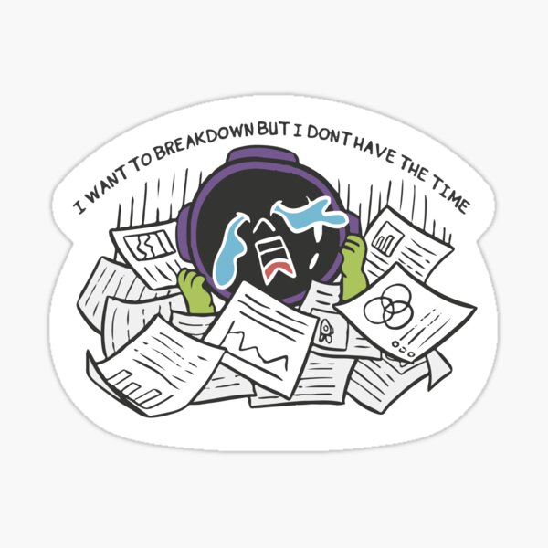 "Breakdown" Sticker for Sale by Amalucka | Redbubble