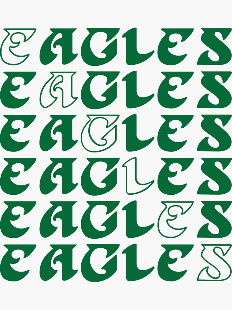 "Philadelphia Eagles Vintage Font" Sticker for Sale by FloopyKnoopers ...