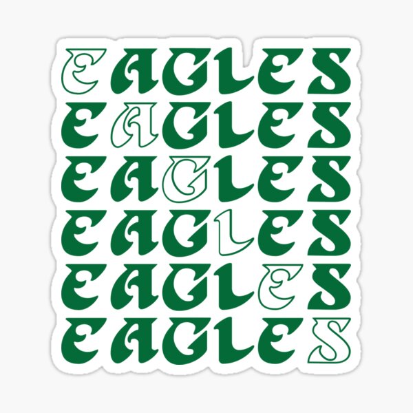 "Philadelphia Eagles Vintage Font" Sticker for Sale by FloopyKnoopers ...