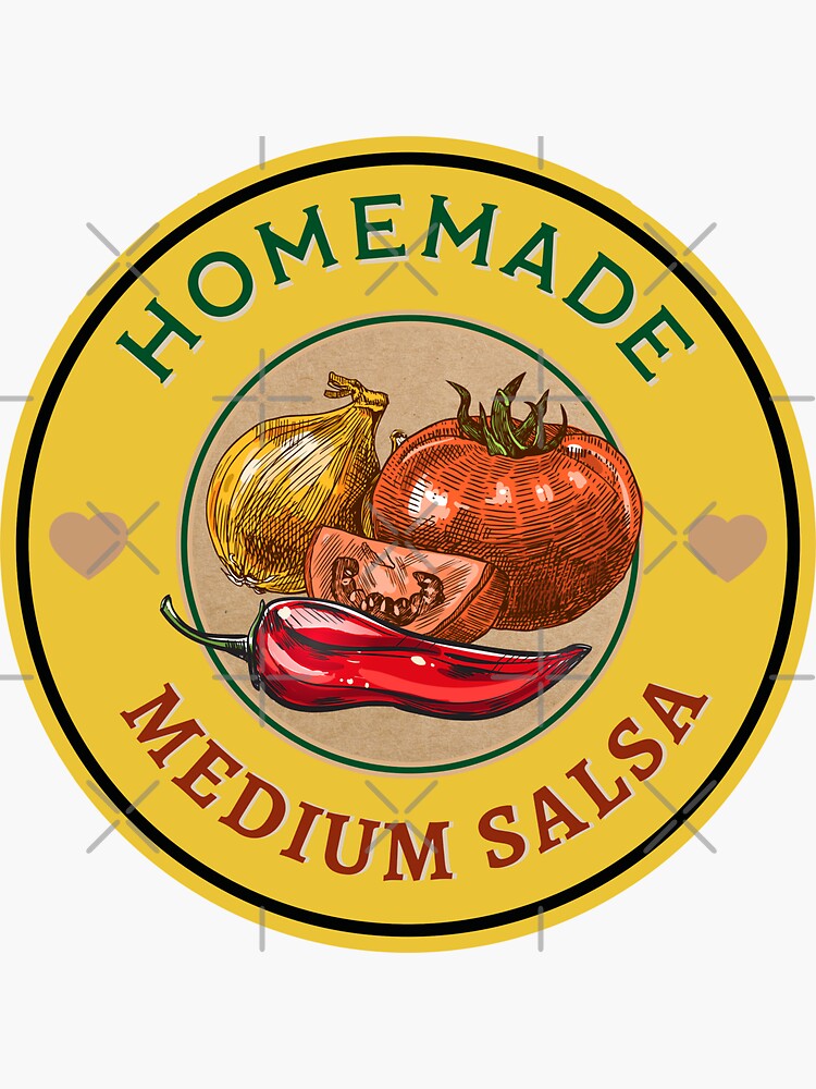 "Homemade Medium Salsa" Sticker for Sale by oiiii | Redbubble