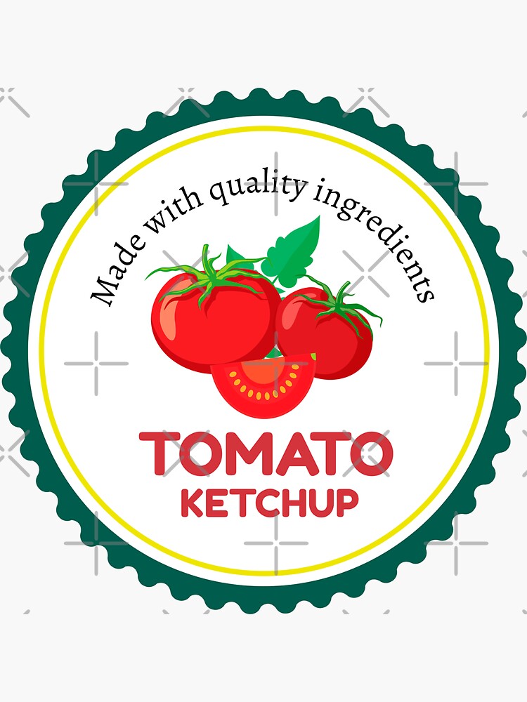 "Tomato Ketchup Label" Sticker for Sale by oiiii | Redbubble