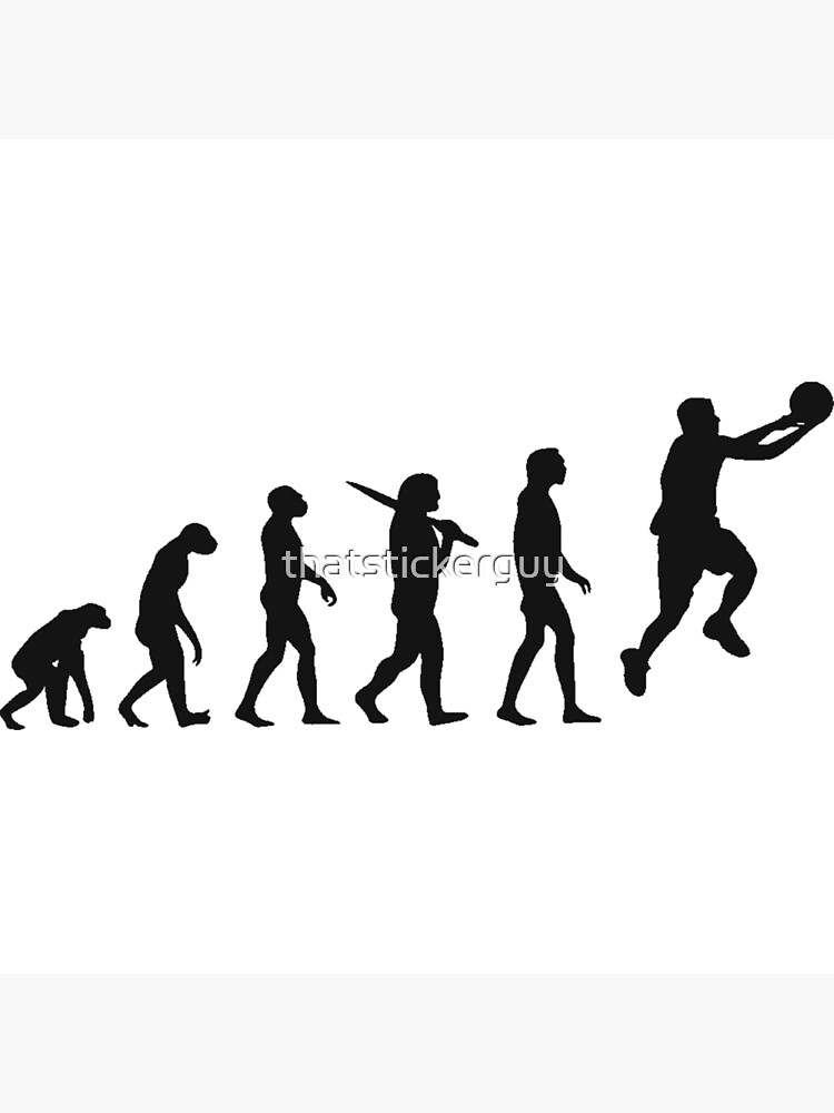 "Human Evolution BASKETBALL" Art Print for Sale by thatstickerguy ...