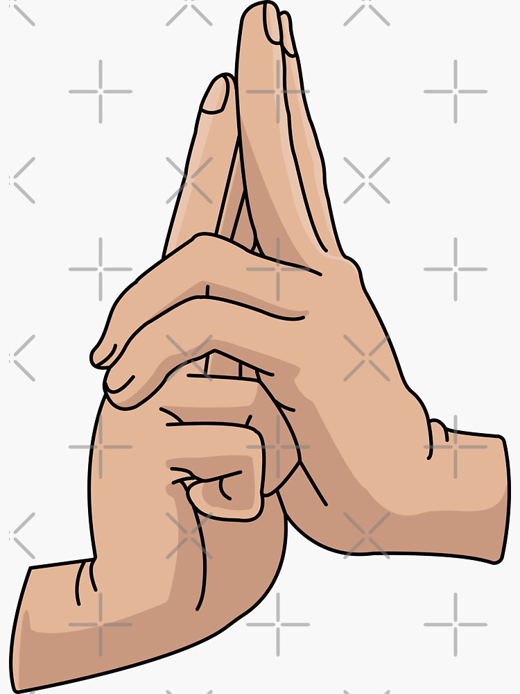 "Ram Hand Sign" Sticker for Sale by Cursedfate | Redbubble