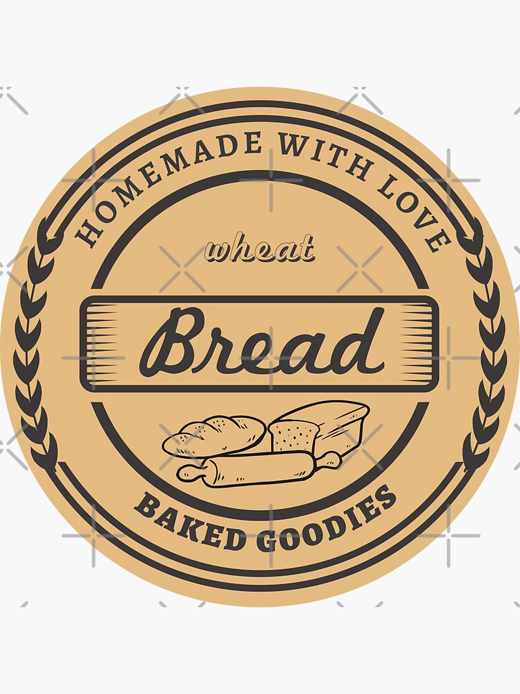 "Homemade Bread Label" Sticker for Sale by oiiii | Redbubble