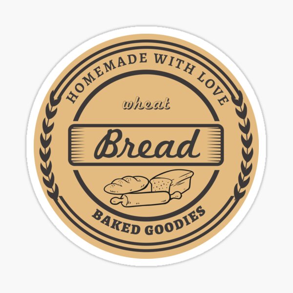 "Homemade Bread Label" Sticker for Sale by oiiii | Redbubble