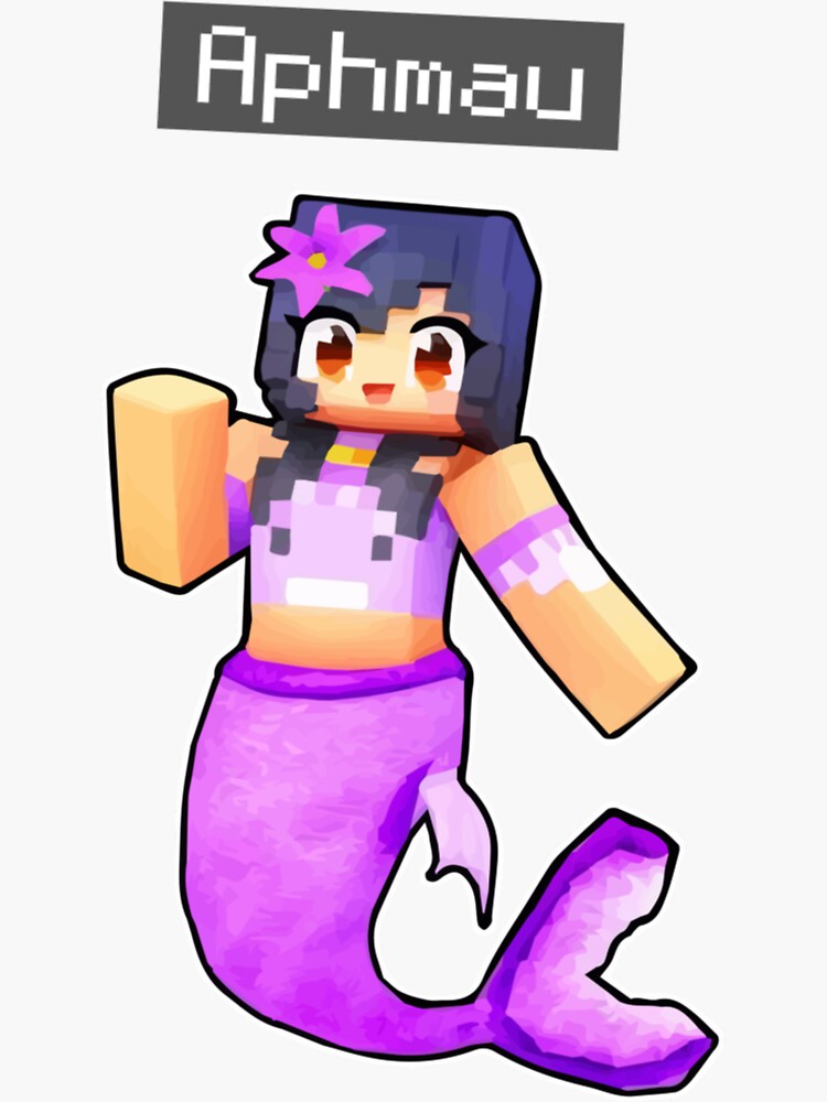 "aphmau minecraft mermaid" Sticker for Sale by Anisasalazar | Redbubble