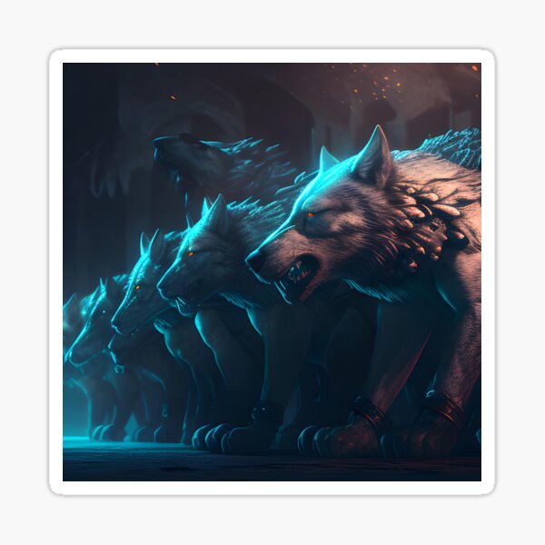 "Wolves Electing a Leader" Sticker for Sale by D3monic | Redbubble