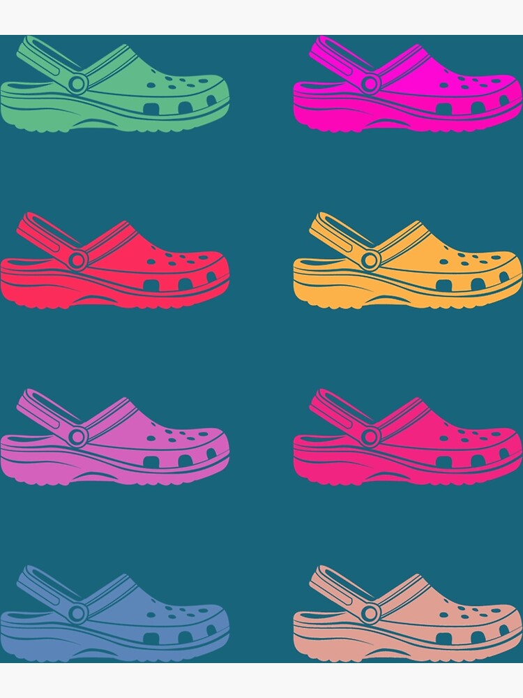 "Colorful crocs stickers pack " Poster for Sale by HenryRichar | Redbubble
