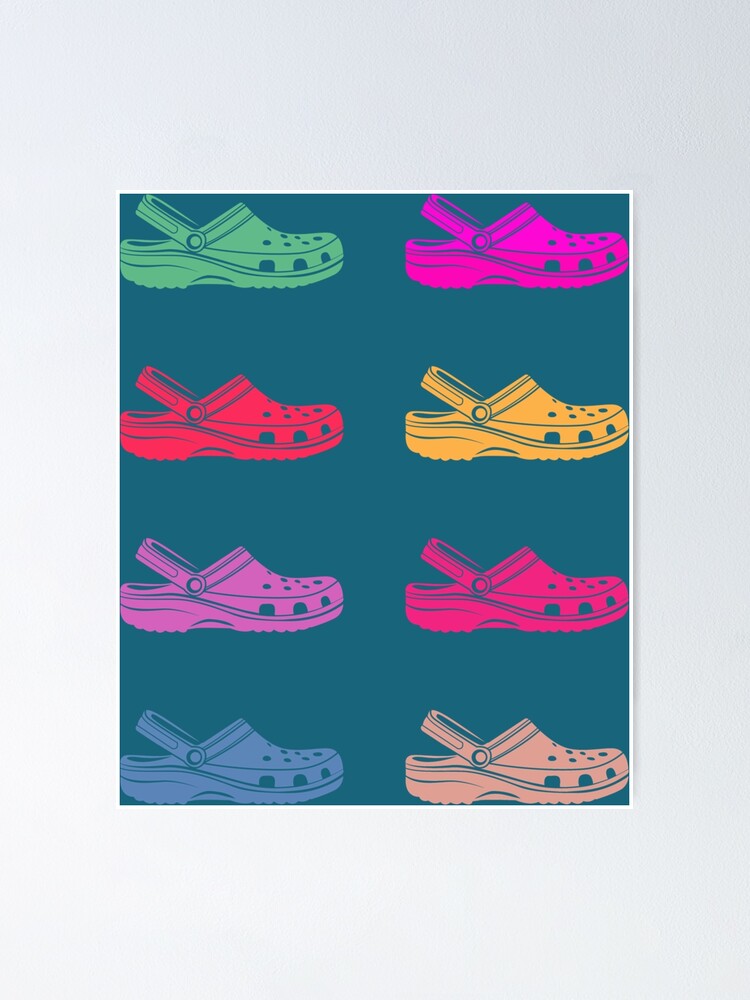 "Colorful crocs stickers pack " Poster for Sale by HenryRichar | Redbubble