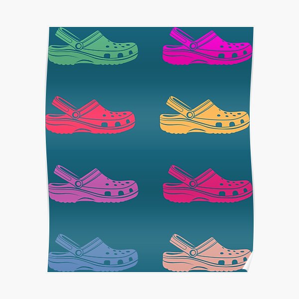 "Colorful crocs stickers pack " Poster for Sale by HenryRichar | Redbubble
