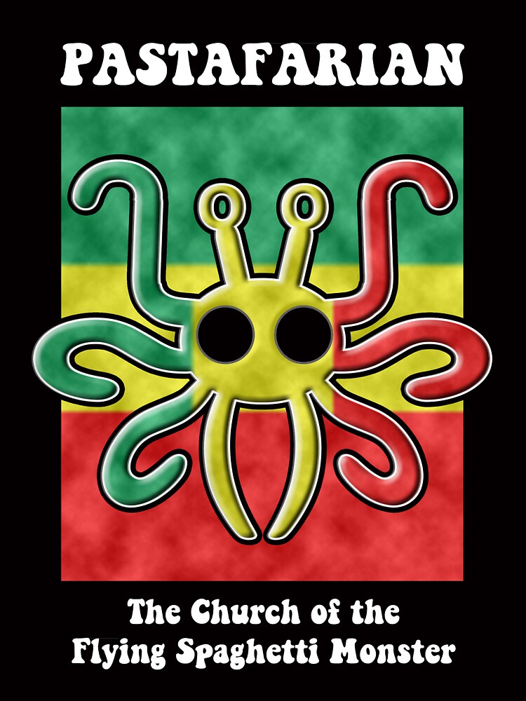 "Pastafarian -- The Church of the Flying Spaghetti Monster" Sticker for ...