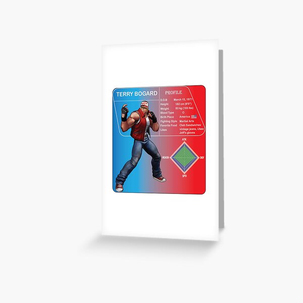 "Terry Bogard | King Of Fighters | KOF Sticker " Greeting Card for Sale ...