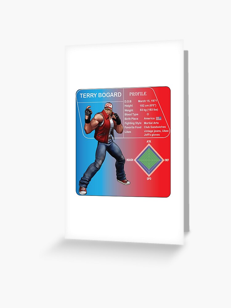 "Terry Bogard | King Of Fighters | KOF Sticker " Greeting Card for Sale ...