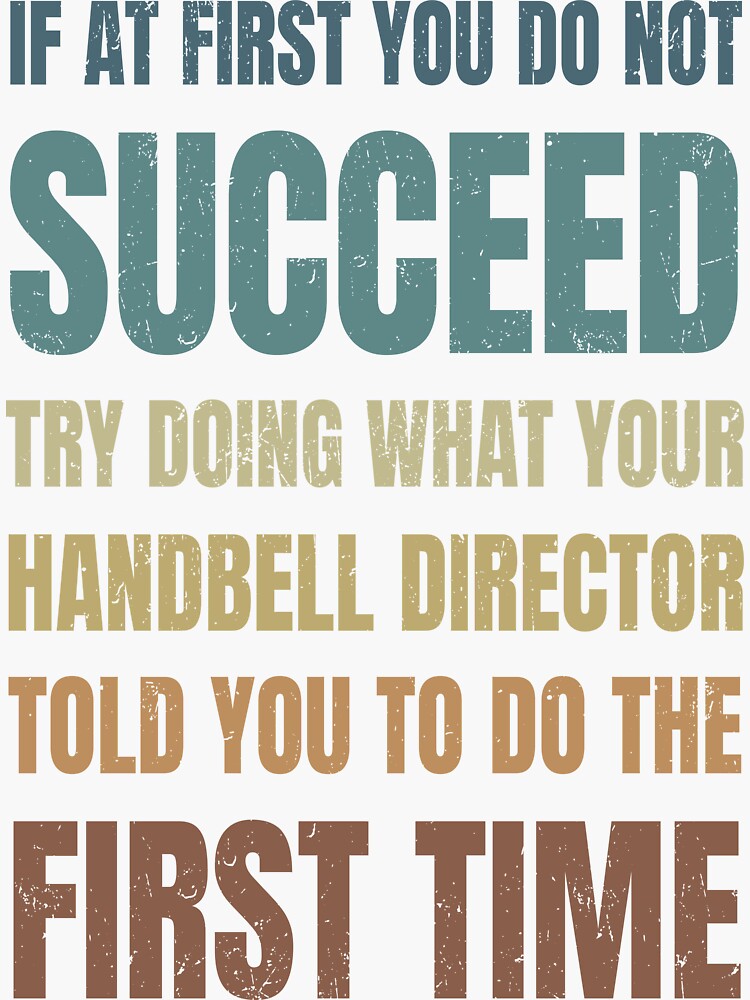 "Fun Handbell Director Gift Funny Music Quote Retro Design " Sticker ...