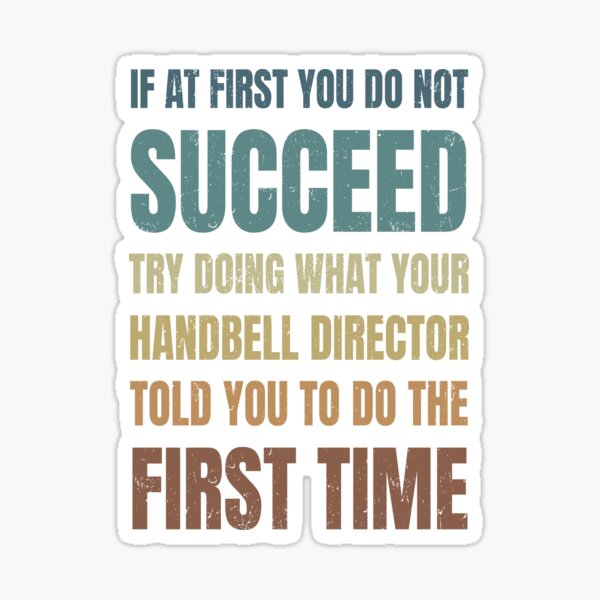 "Fun Handbell Director Gift Funny Music Quote Retro Design " Sticker ...