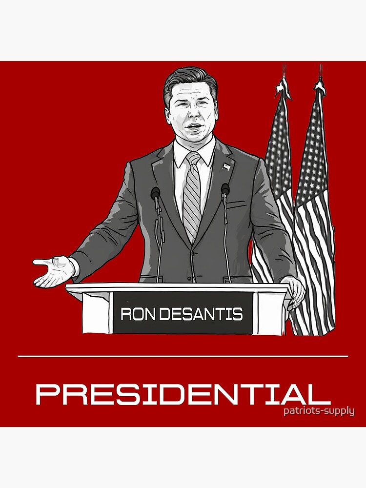 "Copy of Ron DeSantis on Stage Red | Ron DeSantis 2024 | Ron DeSantis ...