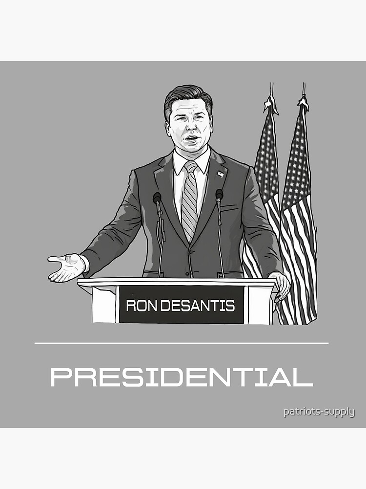 "Ron DeSantis on Stage Grey | Ron DeSantis 2024 | Ron DeSantis Stickers ...