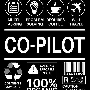 "Co-Pilot Multitasking Certified Job Gift Item" Sticker for Sale by ...