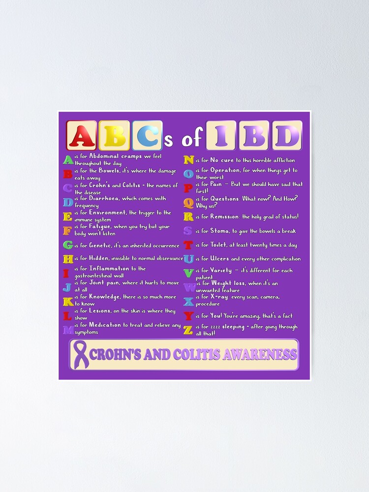 "ABCs of IBD (version 1) - Crohn's and Colitis Awareness" Poster for ...