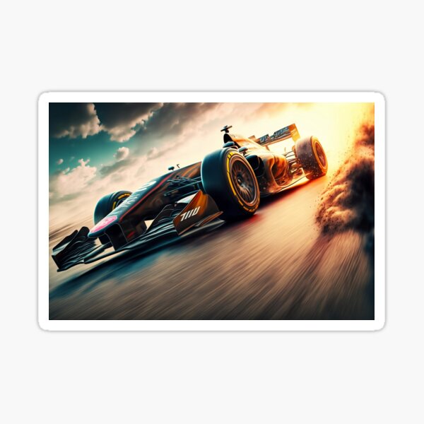 "Racing car runs on the track with high speed" Sticker for Sale by TnT ...