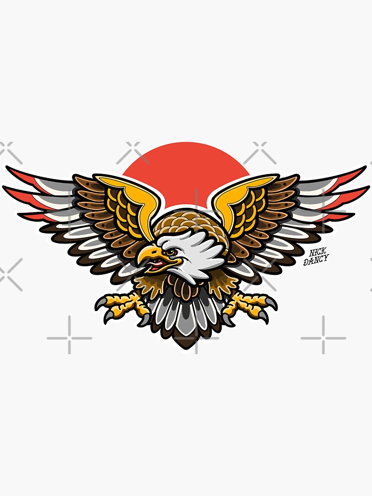 "Spread eagle" Sticker for Sale by Nickdancytattoo | Redbubble