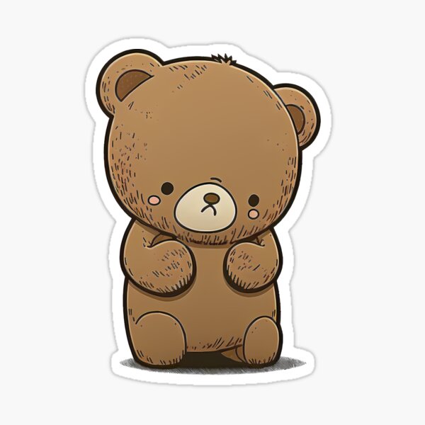 "Sad Teddy Bear" Sticker for Sale by LukaT2003 | Redbubble