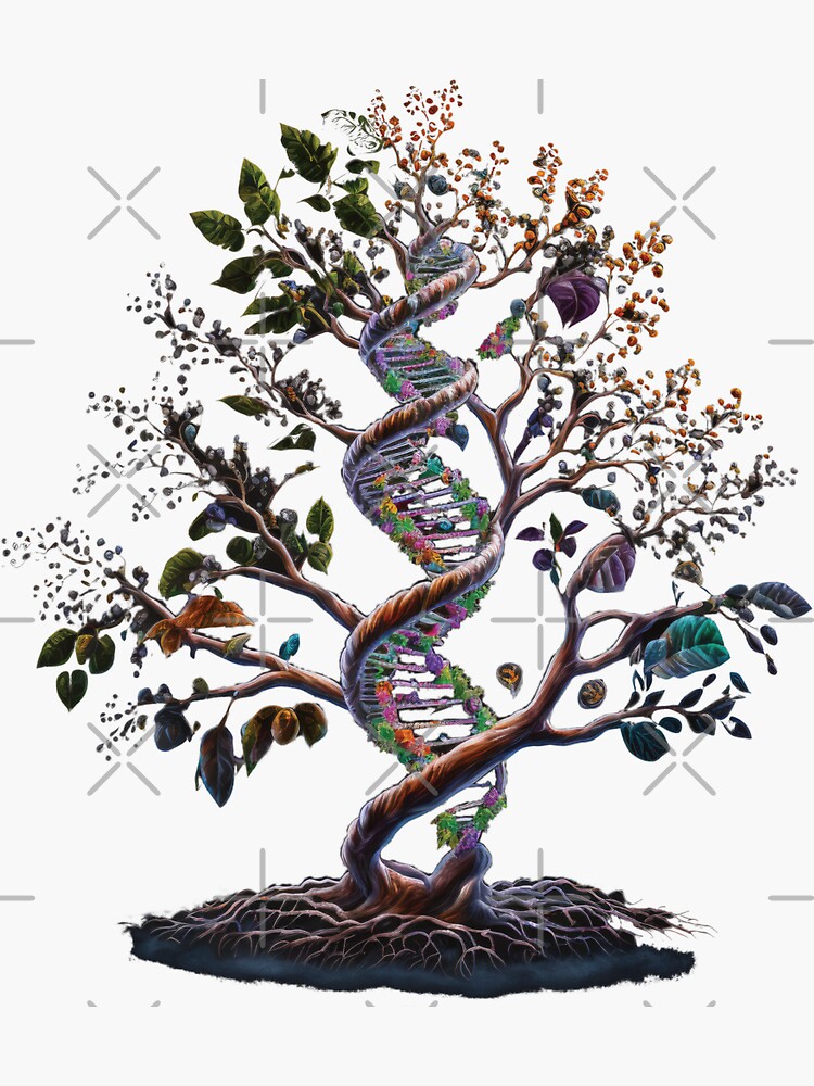 "DNA tree of life." Sticker for Sale by DEGryps | Redbubble