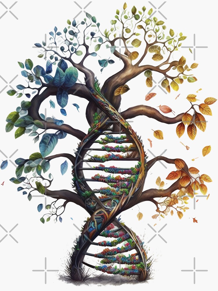 "DNA tree of life." Sticker for Sale by DEGryps | Redbubble