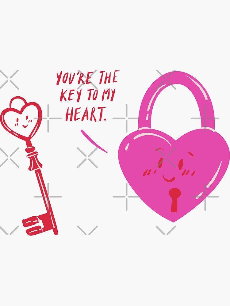 "you are the key to my heart love slang" Sticker for Sale by Avani ...